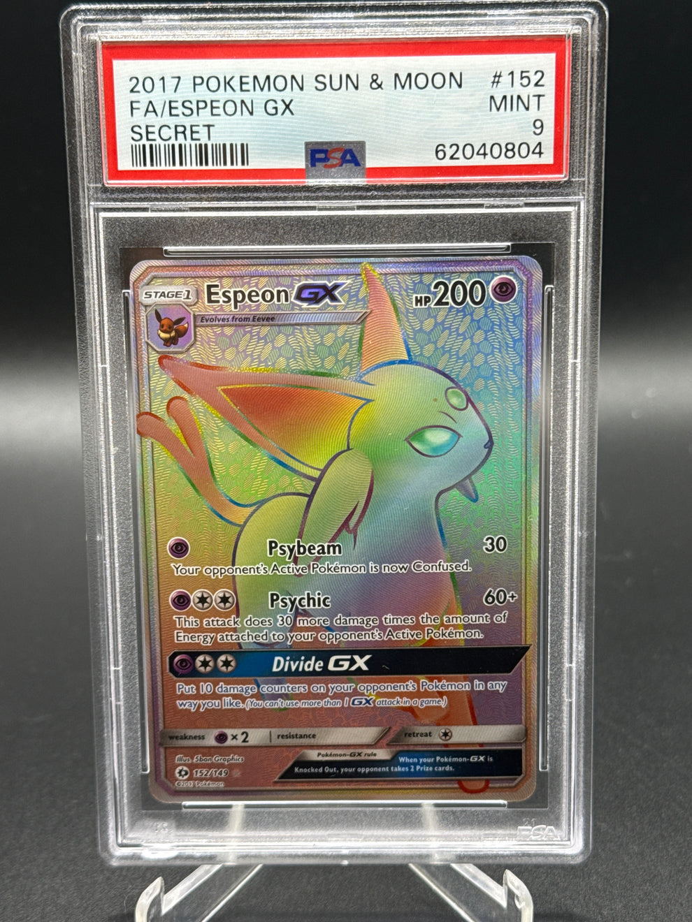 PSA 9 Pokémon TCG: Espeon GX 152/142 - Sun & Moon – Epic Trading ...