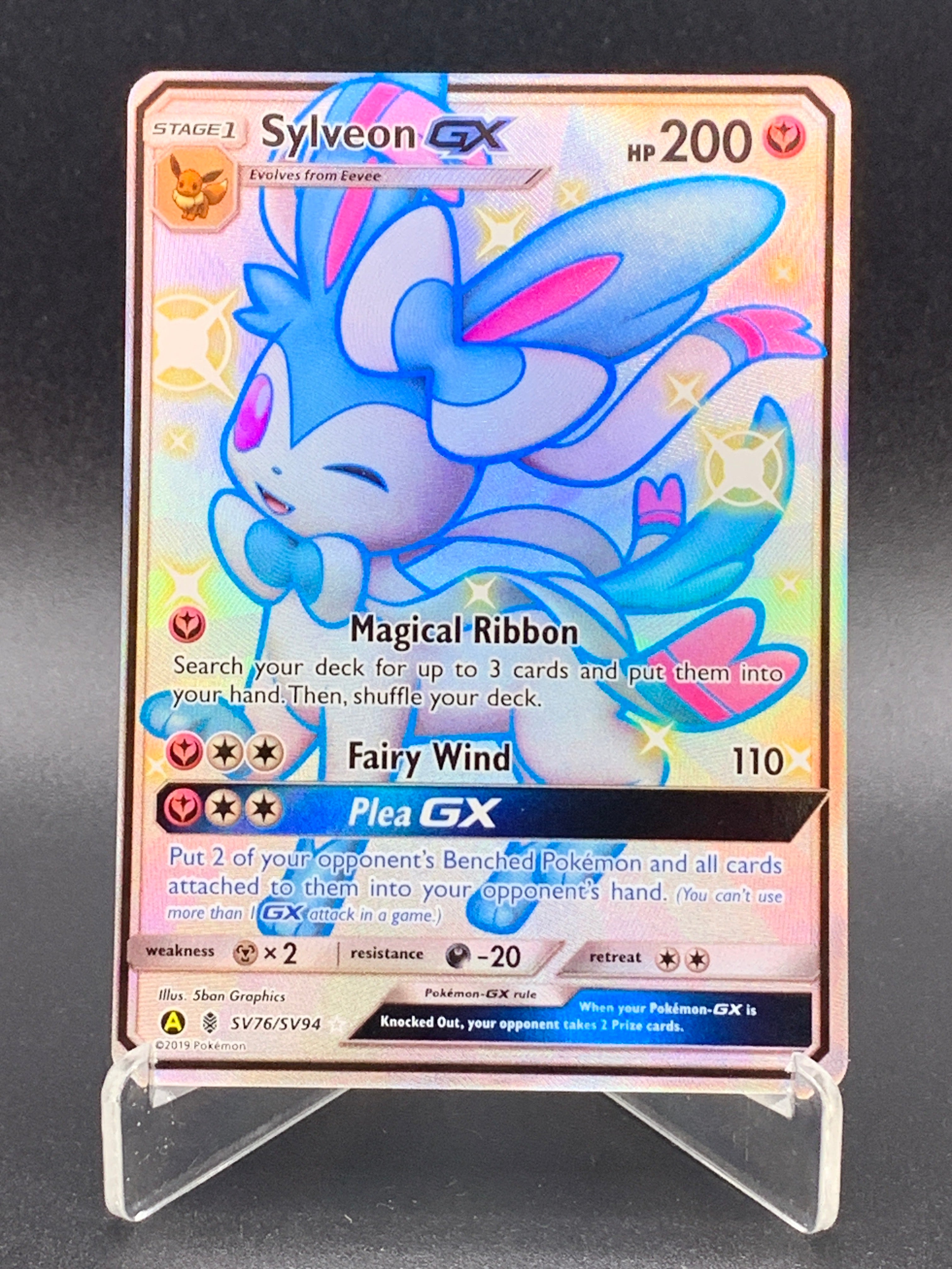 Pokémon TCG: 2019 Sylveon GX SV76/SV94 SM: Hidden fates Shiny Vault ...