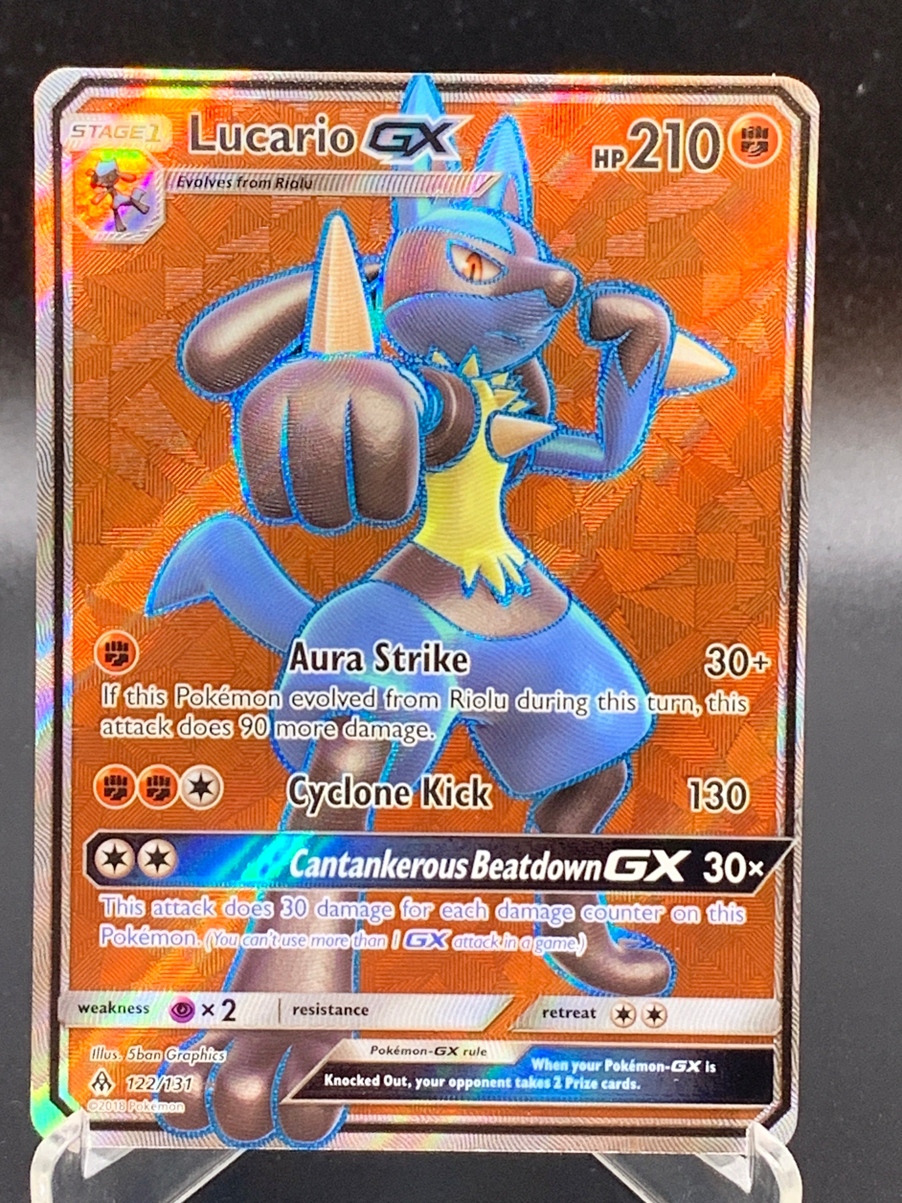 Pokémon TCG: 2018 Lucario GX 122/131 SM: Forbidden Light – Epic Trading ...