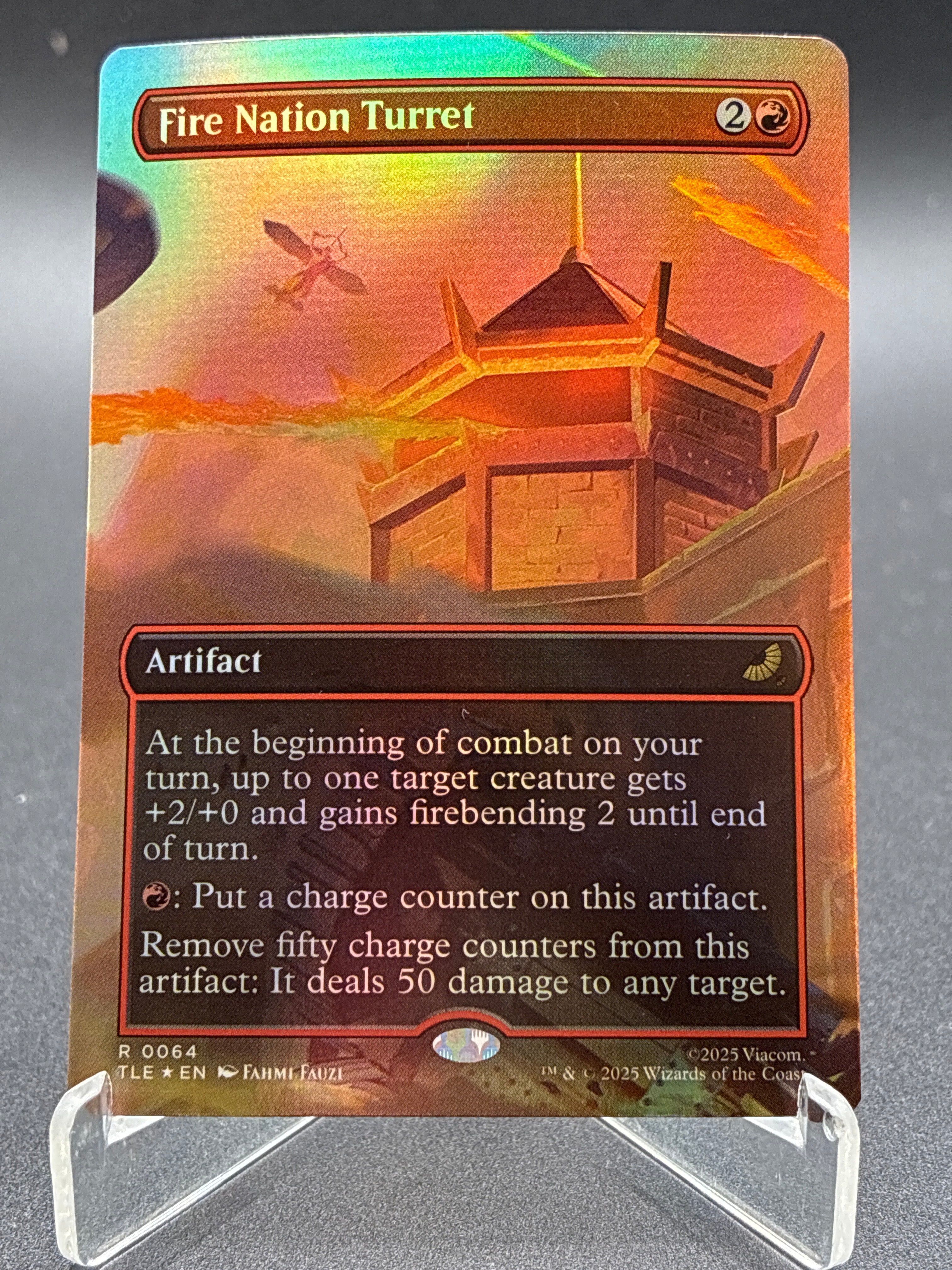 MTG TCG: Fire Nation Turret (Borderless) R 0064 TLA: Avatar the Last A ...