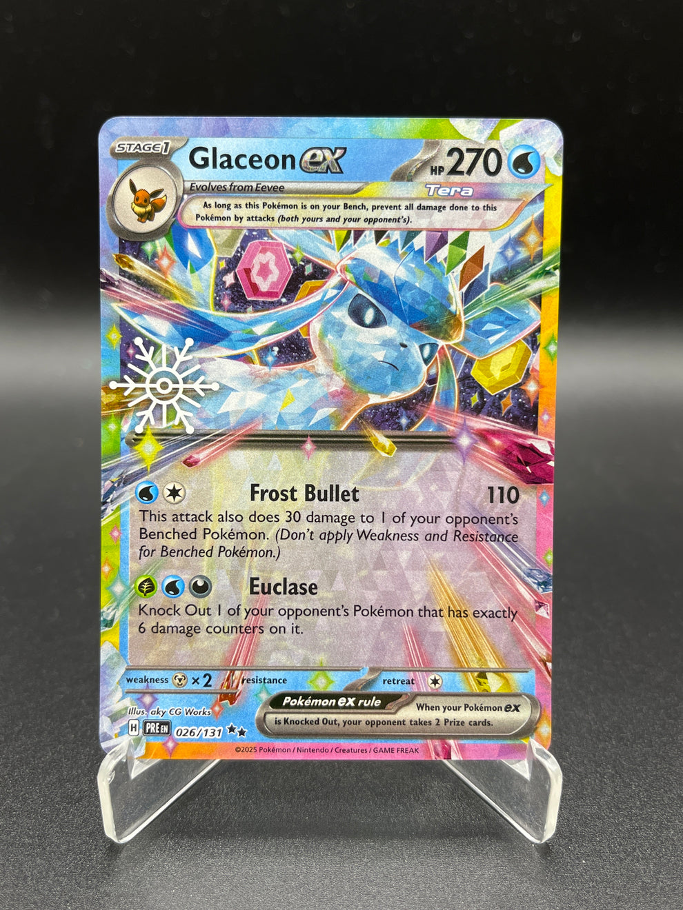 Pokémon TCG: 2025 Glaceon ex 026/131 (2025 Advent Calendar Stamp ...