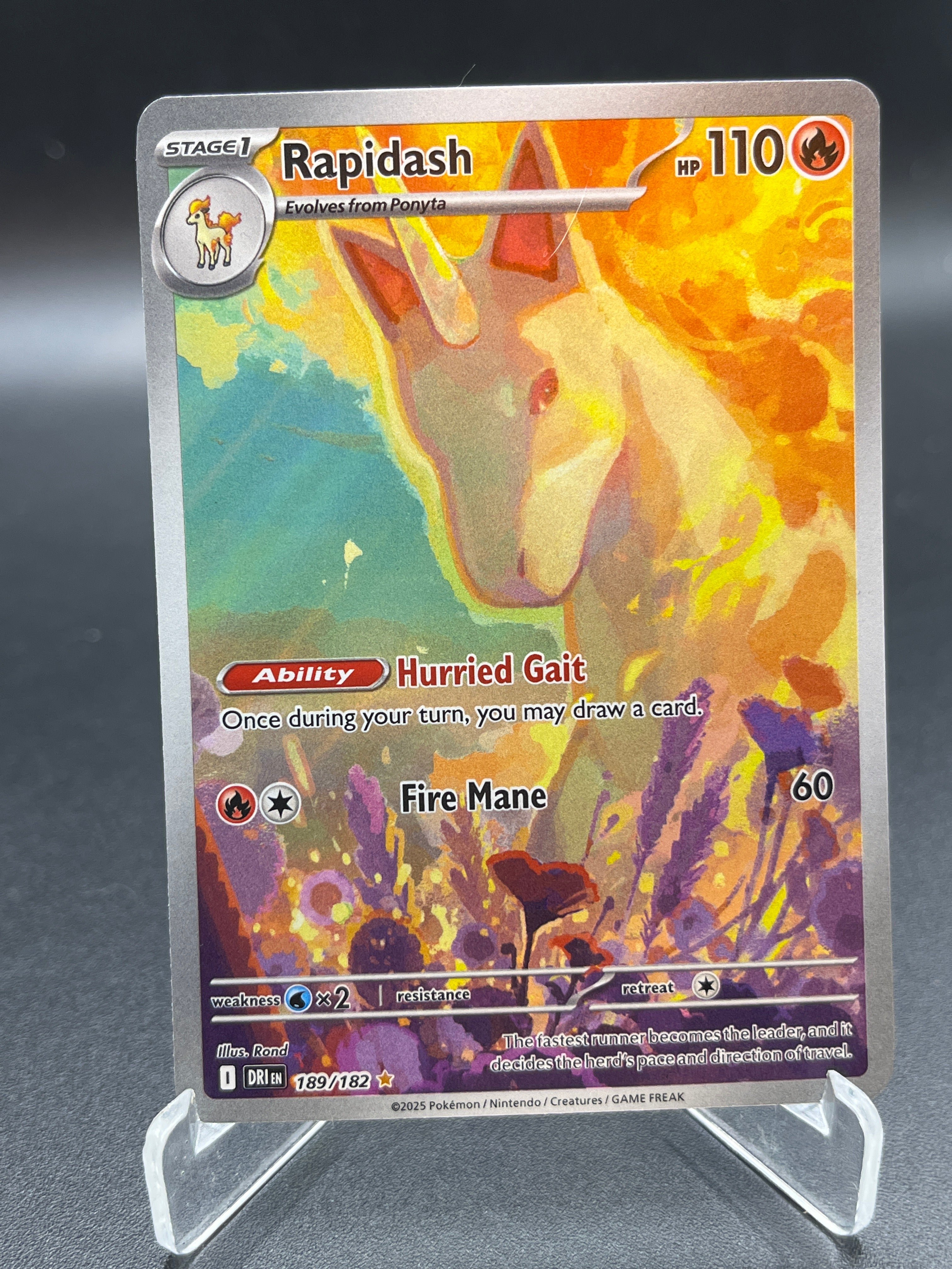 Pokémon TCG: 2025 Rapidash 189/182 SV: Destined Rivals – Epic Trading ...