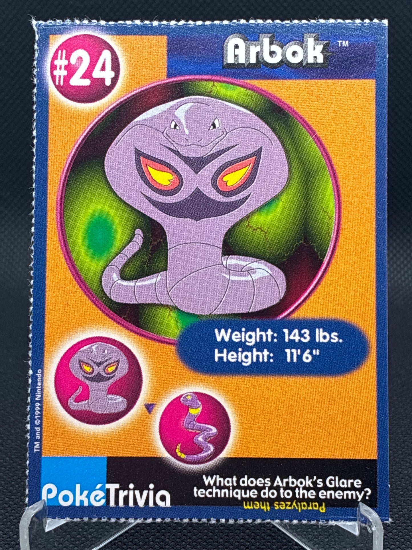 Pokémon TCG: 1999 Arbok #24 - Burger king Poke trivia – Epic Trading ...
