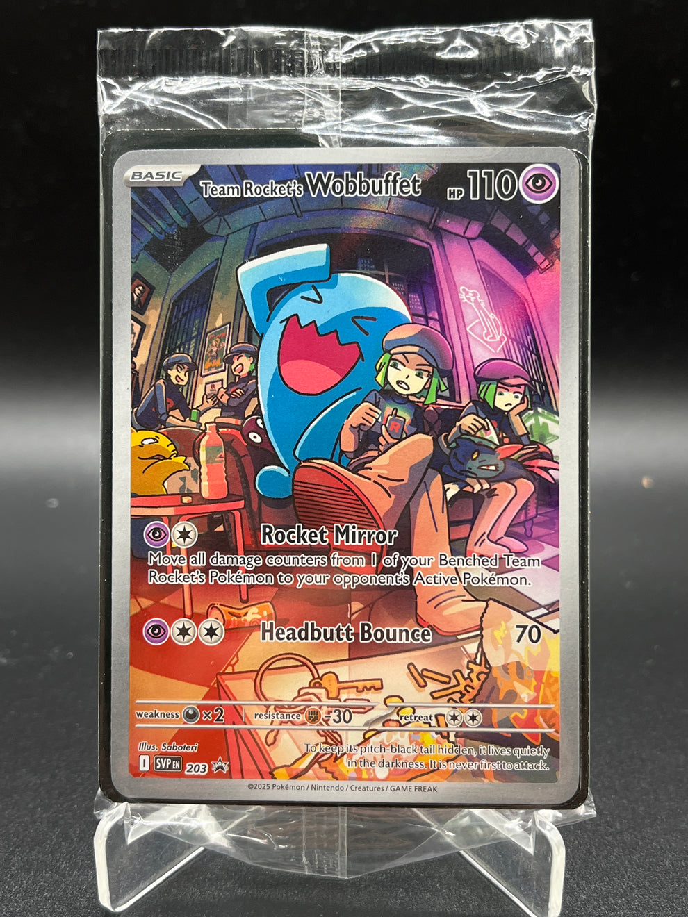 Pokémon TCG: 2025 Team Rocket's Wobbuffet 203 SVP: Destined Rivals ETB ...