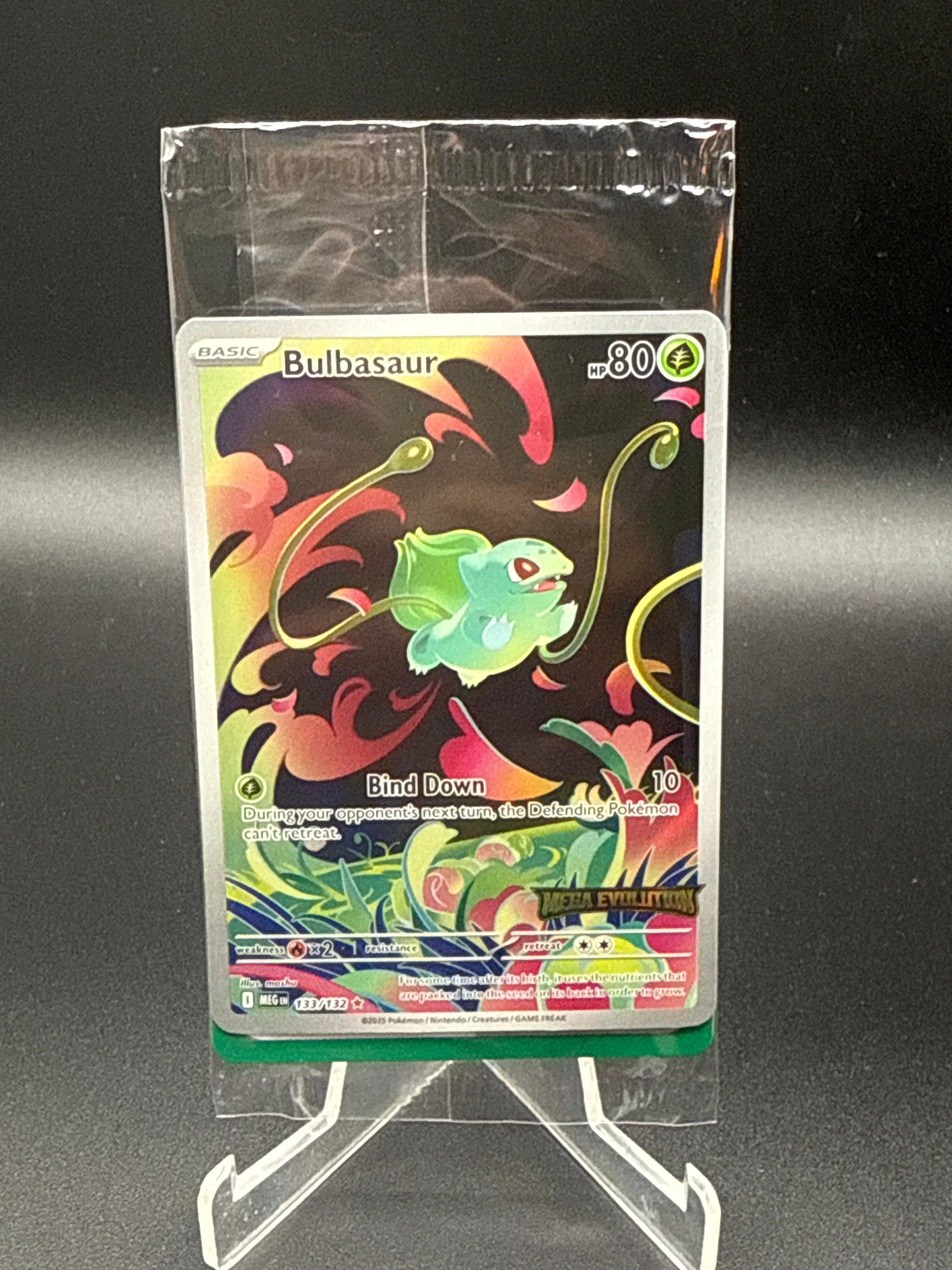 Pokémon TCG: 2025 Bulbasaur 133/132 MEG: Mega Evolution Box Topper Pro ...