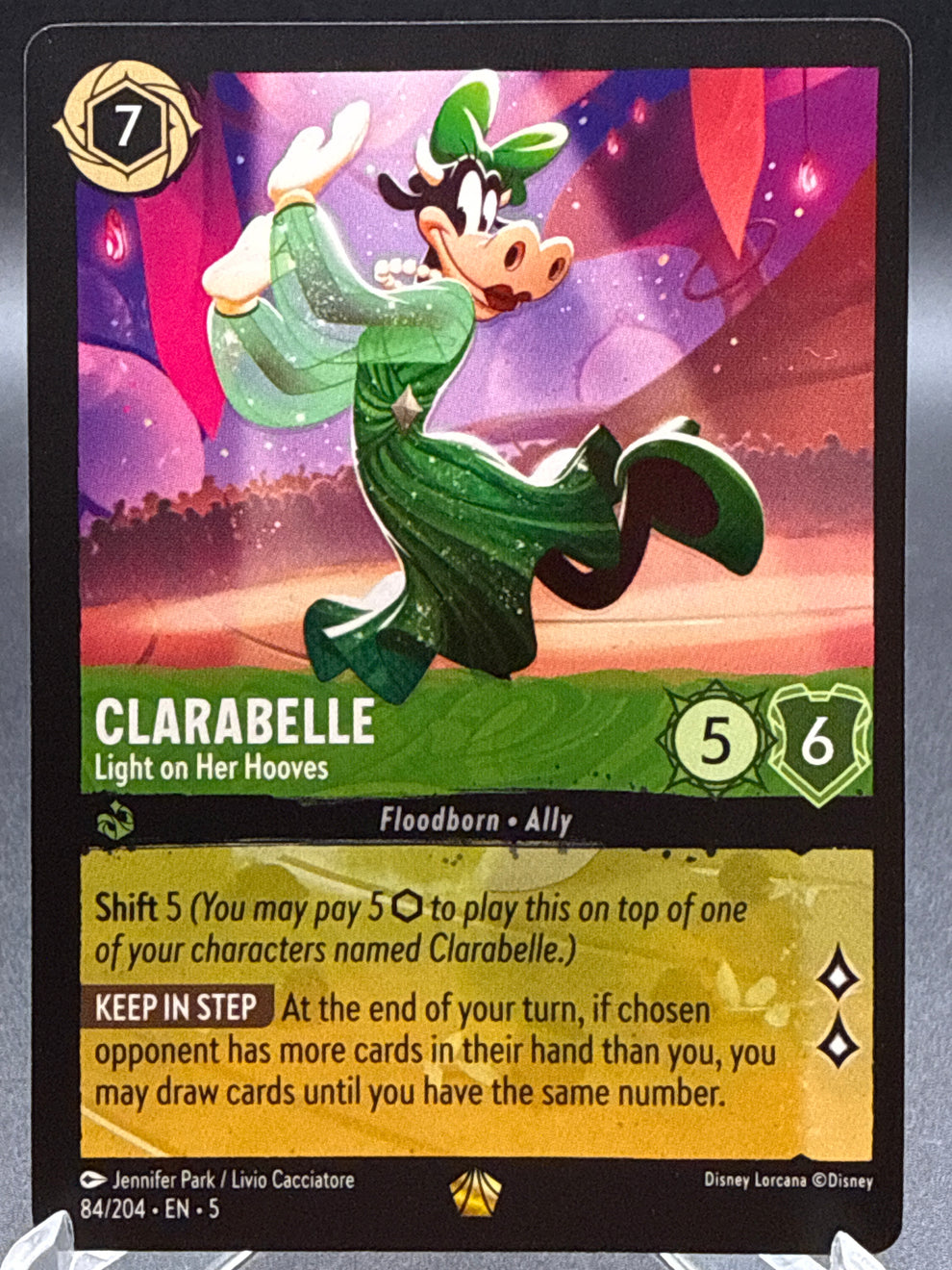 Lorcana TCG: Clarabelle - Light on Her Hooves - 84/204 - Shimmering Sk ...