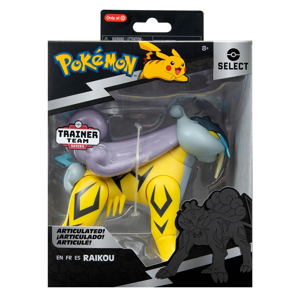Pokémon: Jazwares Pokémon Select Raikou Trainer Team Series Figure ...