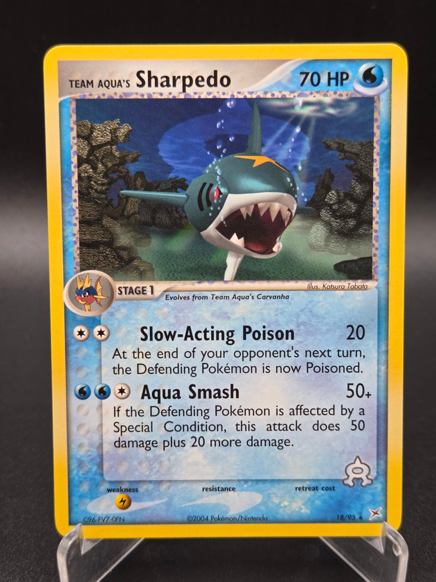 Pokémon TCG: 2004 Team Aqua’s Sharpedo - 18/95 - EX: Team Magma vs Tea ...