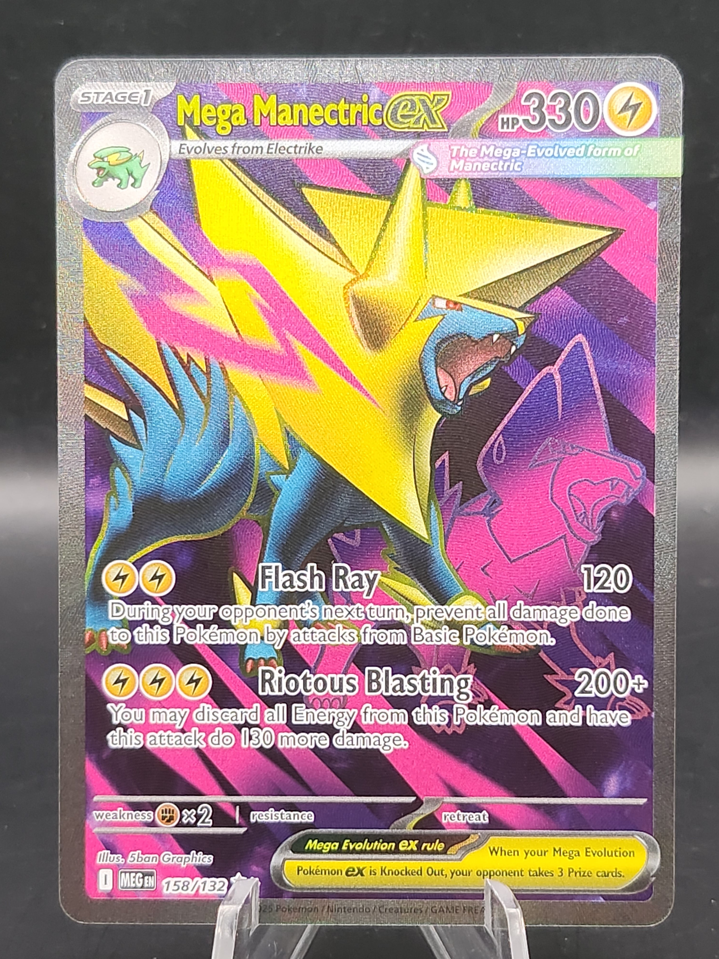 Pokémon TCG: 2025 Mega Manectric ex 158/132 MEG: Mega Evolution – Epic ...