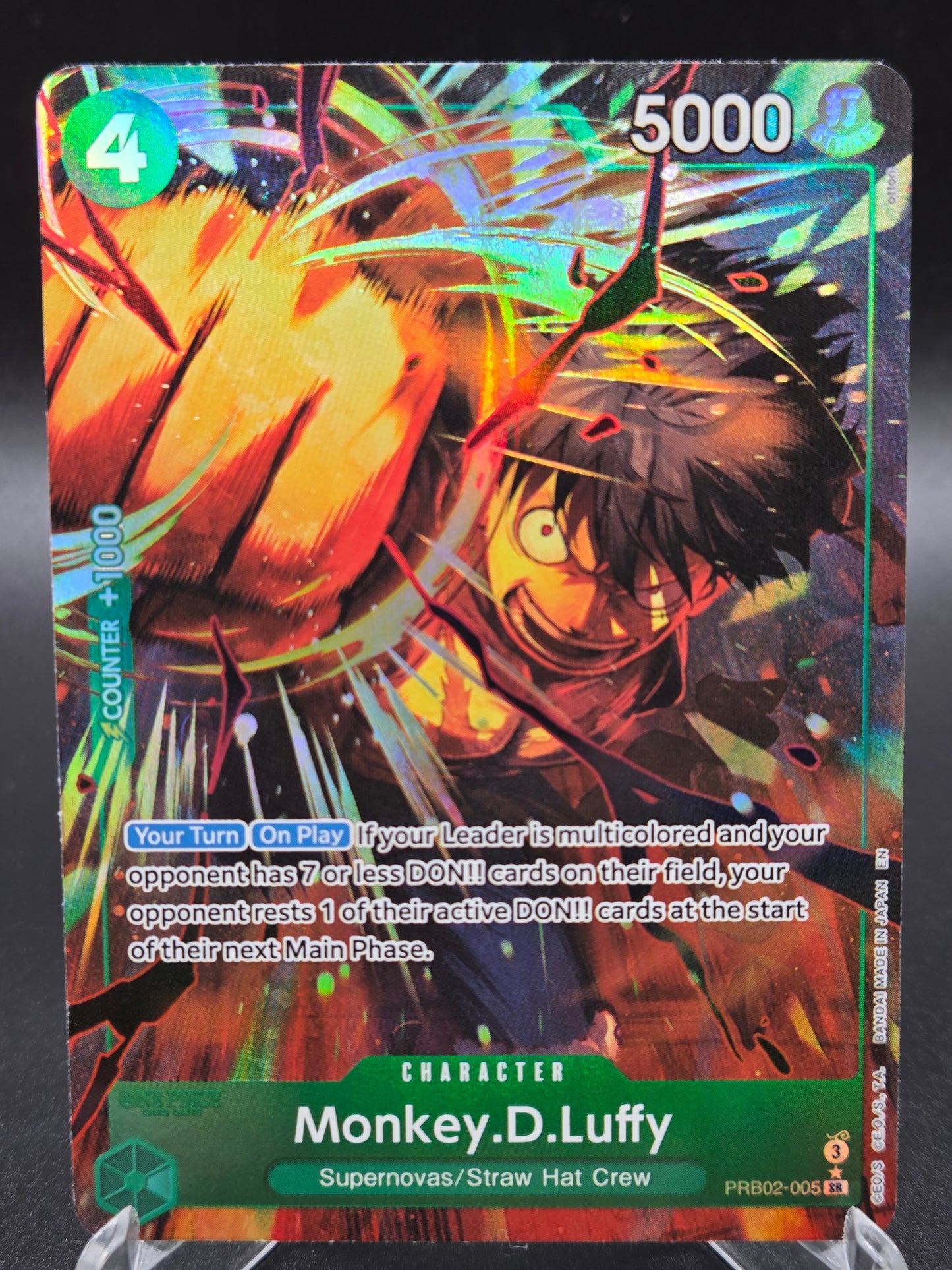 One Piece TCG: Monkey.D.Luffy (Alternate Art) - PRB02-005 - Premium Bo ...