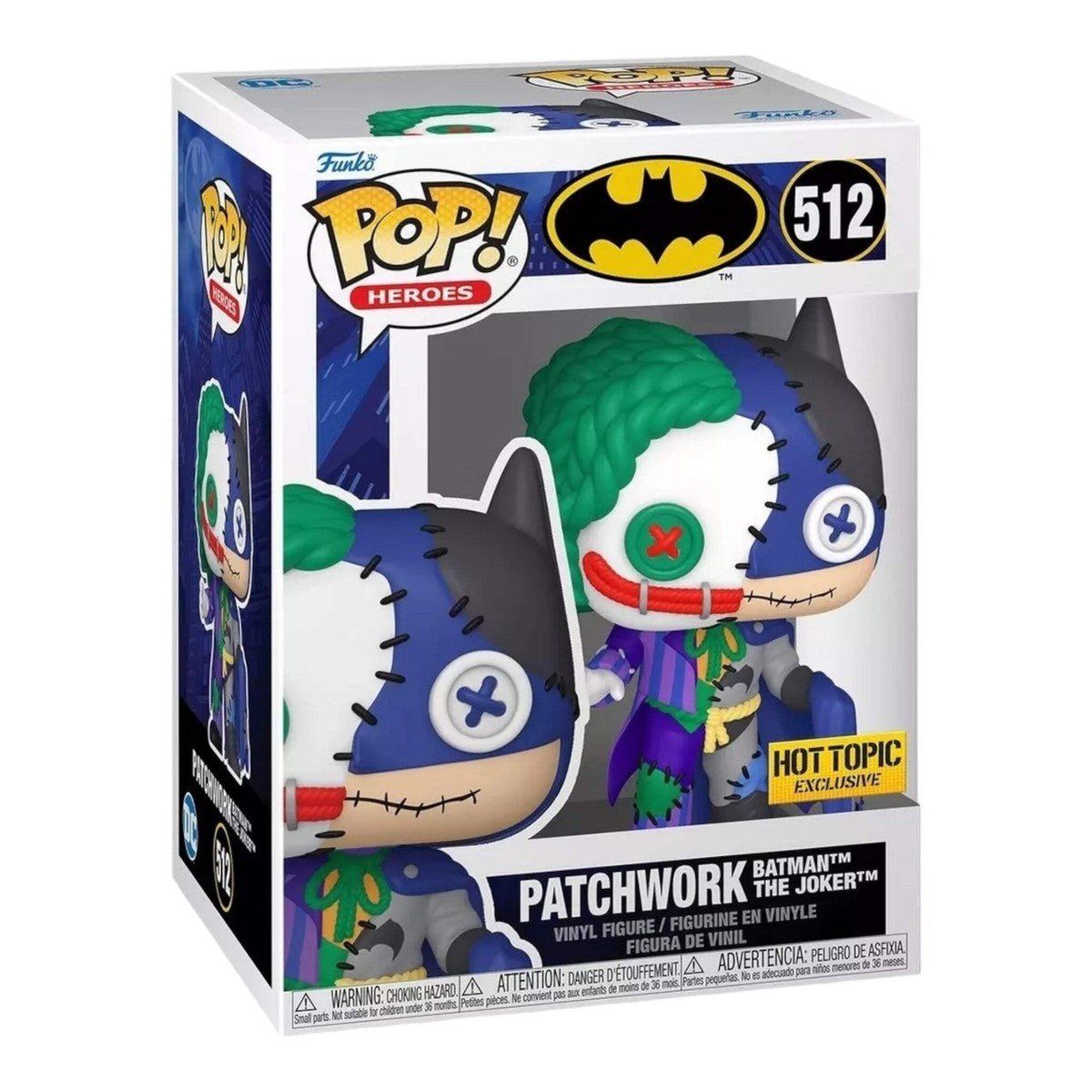 Funko PoP! DC: Patchwork Batman The Joker 512 (Hot Topic Exclusive ...